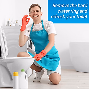 4TH Pumice Stone for Toilet Bowl Cleaning,Pumice Stick with Handle,Cleans Away Limescale Stain,Hard Water Rings, Calcium Buildup,Iron and Rust. Remover for Tile/Bath/Kitchen/Household - 2 Piece