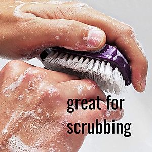 Gojo Soap Natural Orange Pumice Hand Cleaner Heavy Duty Cleaner Citrus Scented Scrub, 2 Bottles 14 OZ each [Total of 28 Oz.] with 2 compatible Sparklen Wooden Nail Brushes