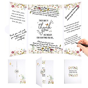 Roetyce Thank You Party Decorations, Floral Thank You Guest Book, Jumbo Thank You Card, Thank You All You Do Signature Board, Thank You Gift for Teacher Staff Coworker, We Appreciate You Decorations