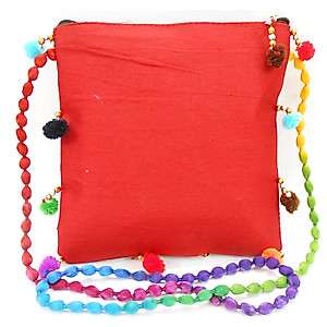 Crafts of India Ethnic multi purpose Bag Embroidered Elephant Hand made black sling