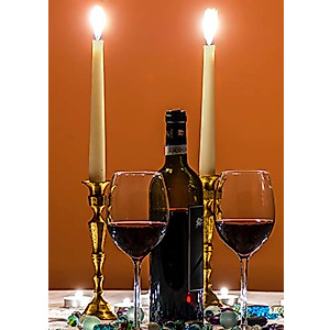 Hyoola Tall Taper Candles - Tapered Candles - Ivory Dripless Candle Sticks - 8 Inch (20cm) - 7 Hour Burn Time (30-Pack)