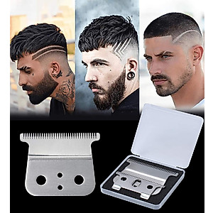 04521 T-Outliner Replacement Blade kit for Compatible with Andis Deep Tooth T-Outliner Carbon Steel Trimmer for Model GTO/GO/SL and SLS Hair/Beard Trimmers with Barber Blade Sponge(2 Set)