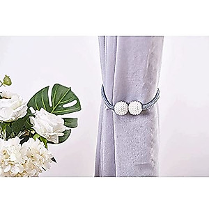 FBITE Curtain Tiebacks, Tieback Buckle Strap Holdbacks Magnet Clip for Curtain Rod Tie Backs Hanging Belts Rope Accessoires