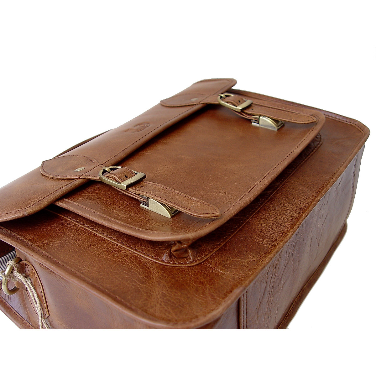Leftover Studio DSLR Mirrorless SLR Camera Bag Case 15 inch in Rustic Crunch Cow Leather
