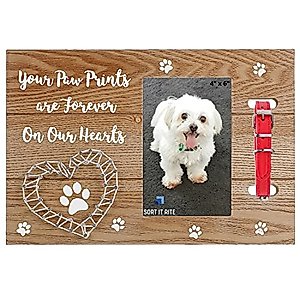 Sort it Rite Dog Memorial Picture Frame - Perfect Loss of Dog Gift, Ideal Pet Memorial Gift for Dogs & Cats, Special Pet Memorial Picture Frame with Heartfelt Quote, Holds 4x6 Photo (Natural)