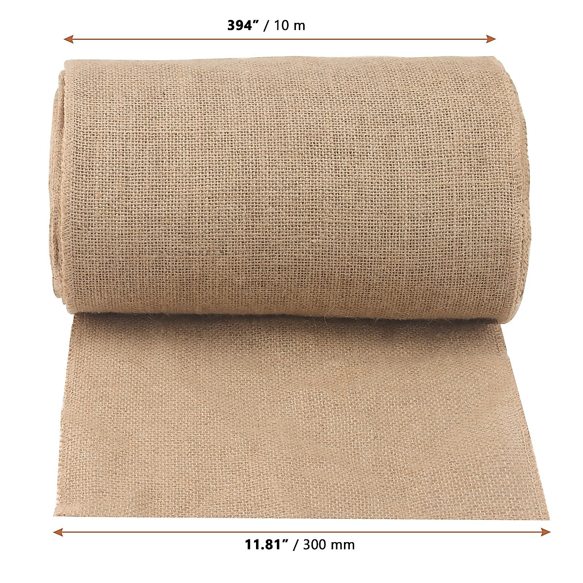 LEXININ 2 PCS 12 Inch x 32 Feet Natural Burlap Fabric Roll, 11 Yards Jute Burlap Fabric, Hessian Roll for Craft, Decoration