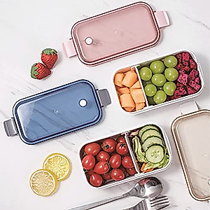 3 Pack Plastic Food Fruits Small Storage Containers with Lids, 100% BPA Free, Food Grade Materials, Dishwasher, Microwave and Freezer Friendly (Color : Blue)