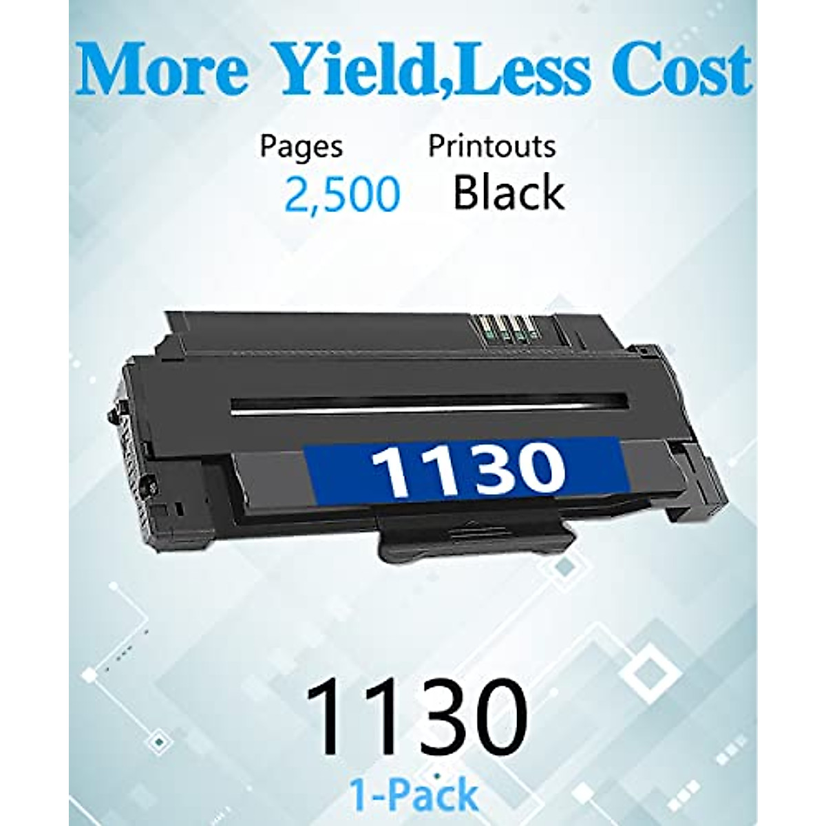 MM MUCH & MORE Compatible Toner Cartridge Replacement for DELL 330-9523 7H53W to Used with DELL 1130 1130n 1133 1135n Printers (Black, 1 Pack)