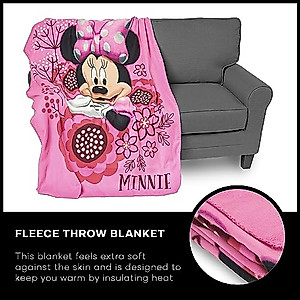 The Northwest Company Fleece Throw Blanket Disney's Minnie's Bowtique, So Many Bows, 45" x 60"