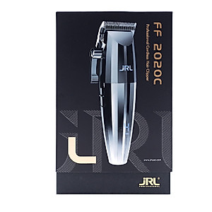 Amazon Series JRL Fresh Fade 2020C Clipper - Professional Hair Clippers w/Cool Blade Technology for Men's Grooming - Rechargeable Clippers w/LCD Display and Corrosion Proof (Silver)