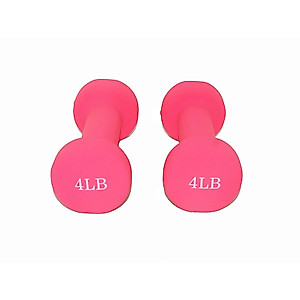 Piedrunner Dumb Bell 4Lbs 2PCS, Neoprene Plastic Immersion Coated Steel Core, Hand Weights, Yoga Training Equipment, Sports Training Accessories, Dumb Bell 4 Pounds 1 Pair