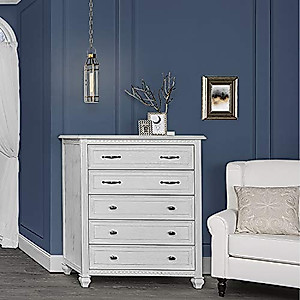 Evolur Madison Tall Chest, Antique Grey Mist