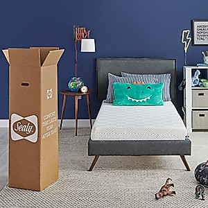 Sealy - Memory Foam Bed in a Box – 6 Inch, Low Profile, Medium Feel, Twin Size, CertiPur-US Certified, White