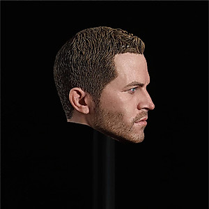 1/6 Scale Male Head Sculpt,European Strong Man Handsome Man Head Carved Carving for 12inch Action Figure Body Collectible (B)