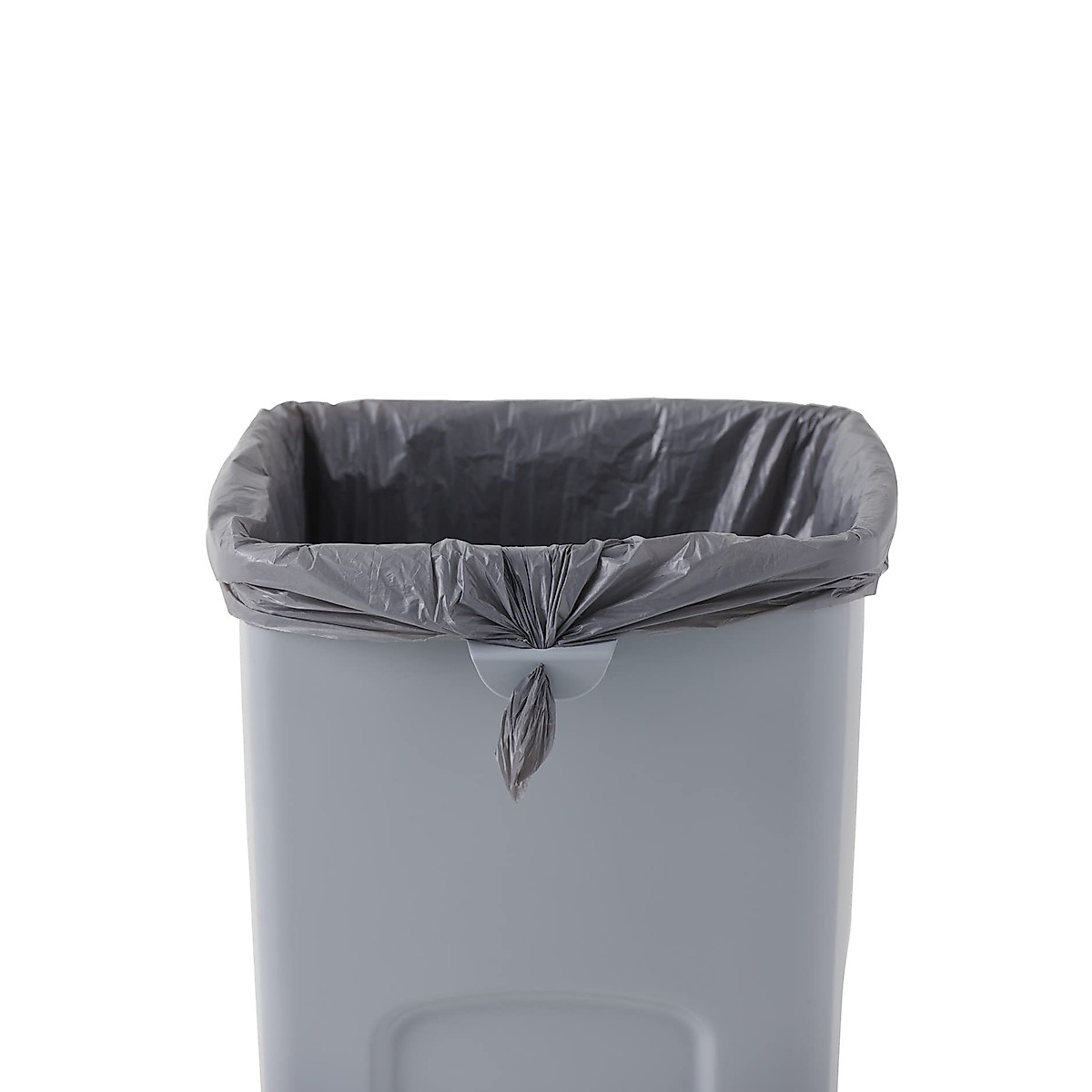 Rubbermaid Commercial Products Untouchable Square Trash/Garbage Can, 23-Gallon, Gray, Wastebasket for Outdoor/Restaurant/School/Kitchen