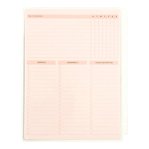 Cleaning Snap-in Dashboard. Wet Erase and Double Sided Layout. Gold Metallic Accents. 7" x 9". Fits All Erin Condren Notebooks and Planners 7" x 9" or Larger.