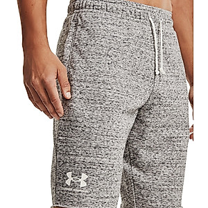 Under Armour Mens Rival Terry Shorts , Onyx White (112)/Onyx White , Medium