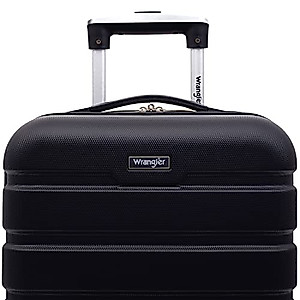 Wrangler Hardside Spinner Luggage, Black, Carry-On 20-Inch