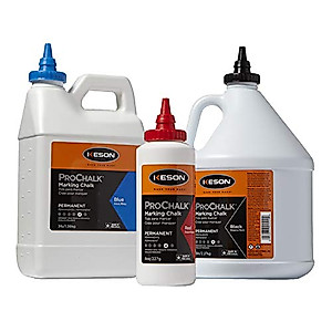 Keson 103BLACK Prochalk Semi-Permanent Marking Chalk, 3 lb, Black