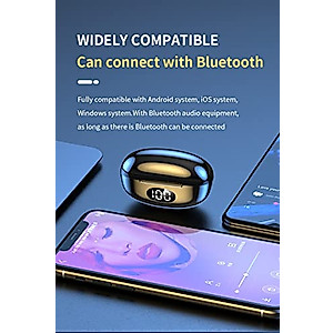 Bluetooth Headphones V5.3 Wireless Earbuds 48HRS Standby Battery Life with Wireless Charging Case & LED Power Display Deep Bass IPX7 Waterproof Earphones Microphone Stereo Headset for iPhone & Android