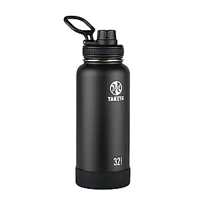 Takeya Actives Insulated Stainless Steel Water Bottles with Insulated Spout Lids, 32oz
