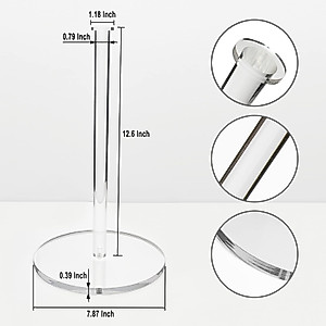Bigfety Acrylic Paper Towel Holder, Paper Towel Stand for Countertop, White