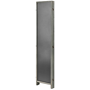 MyGift Dark Brown Wood Folding Room Divider with Chalkboard Panels, 4 Panel Privacy Screen