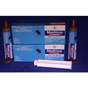 2 Tubes Maxforce FC Magnum Cockroach German Roach Pest Control Gel Bait 33 gram per tube w/ 1 Plunger ~~ 5 Times Stronger then Regular Maxforce FC Roach Gel ~~ Mata Cucarachas! THE NEW MAGNUM PACKAGED IN BLUE Garden, Lawn, Supply, Maintenance