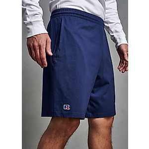 Russell Athletic mens Russell Athletic Men's Premium Ringspun Cotton With Pockets Casual Shorts, Navy, Medium US