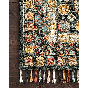 Loloi II Elka Collection ELK-03 Denim/Multi 5'-0" x 7'-6" Area Rug