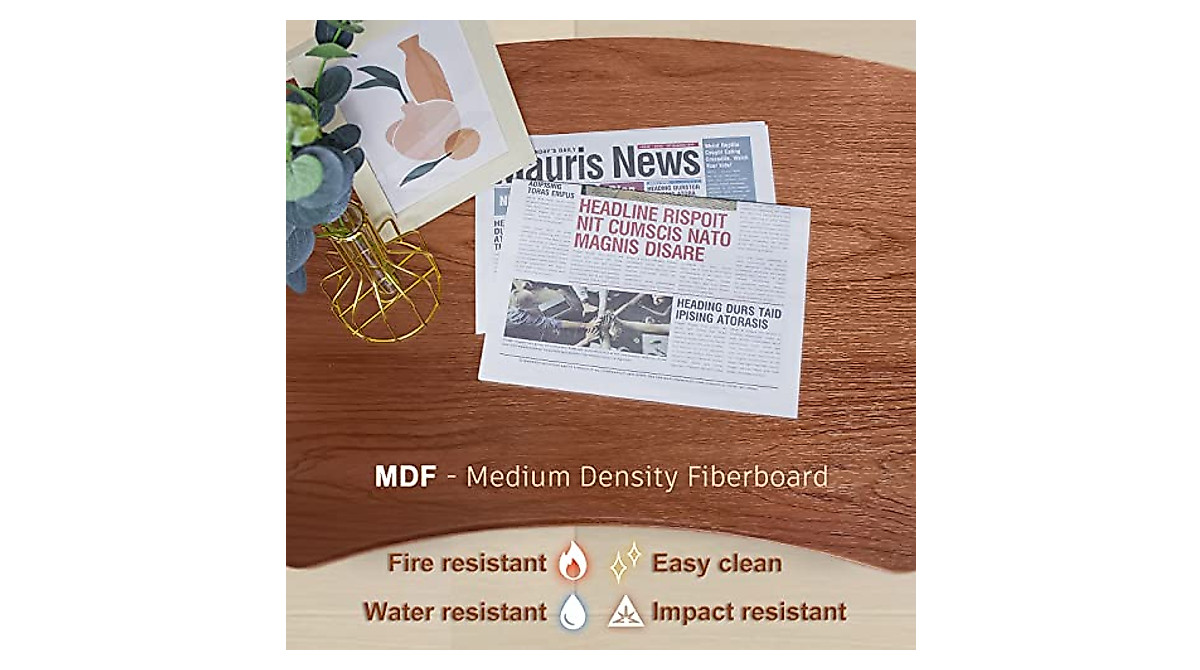 HAOOAH 47" Mobile Standing Desk - Adjustable Walnut Workspace