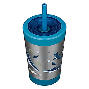 Contigo Kids Spill-Proof Tumbler with Straw & Leak-Proof Lid, 12oz Vacuum-Insulated Stainless Steel Water Bottle for Kids Kids Spill-Proof 14oz Tumbler with Straw and BPA-Free Plastic