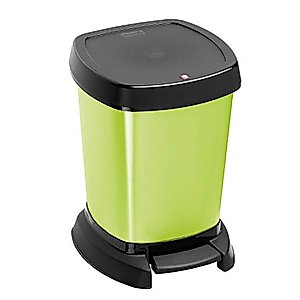 Rotho Paso Cosmetic Bin, 6 L, 23.4 x 21.9 x 29.5 cm, Lime Green Metallic