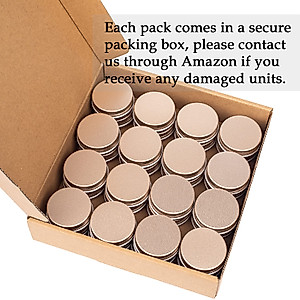 0.5 oz Screw Top Aluminum Tin Jar with Screw Lid and Blank Labels (Champange - Pack of 32)