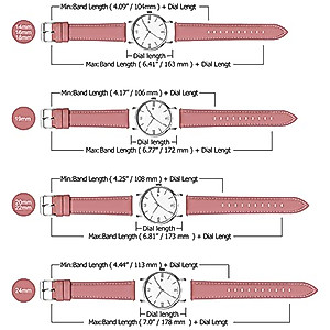 Fullmosa 20mm Leather Watch Bands Compatible with Samsung Galaxy Watch 5 40mm 44mm/Pro 45mm,Galaxy Watch 4 40mm 44mm/Classic 46mm 42mm(2021),Galaxy Watch 3 41mm/Watch 42mm/Active 2 40mm 44mm,Pink