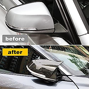 Door Mirror Covers Compatibility With F20 F22 F23 F30 F31 F32 F33 F36 F87 M2 X1 E84 Rearview Side Mirror Cover Caps Trim Replacement 2PCS (Carbon Fiber)