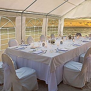 YITAHOME 16' x 32' Heavy Duty Party Tent Outdoor Gazebo Wedding Event Shelters Upgraded Galvanized Canopy with Large White Roof, Removable Sidewalls (MAYIH0000098MA)