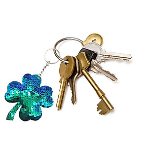 GuassLee 15Pcs Flip Sequin Keychain for Kids Girls Party Favors, Backpack Unicorn Mermaid Keychains Bulk for Kids Classroom Carnival Prizes Goody Bag Stuffers Birthday Party Gifts