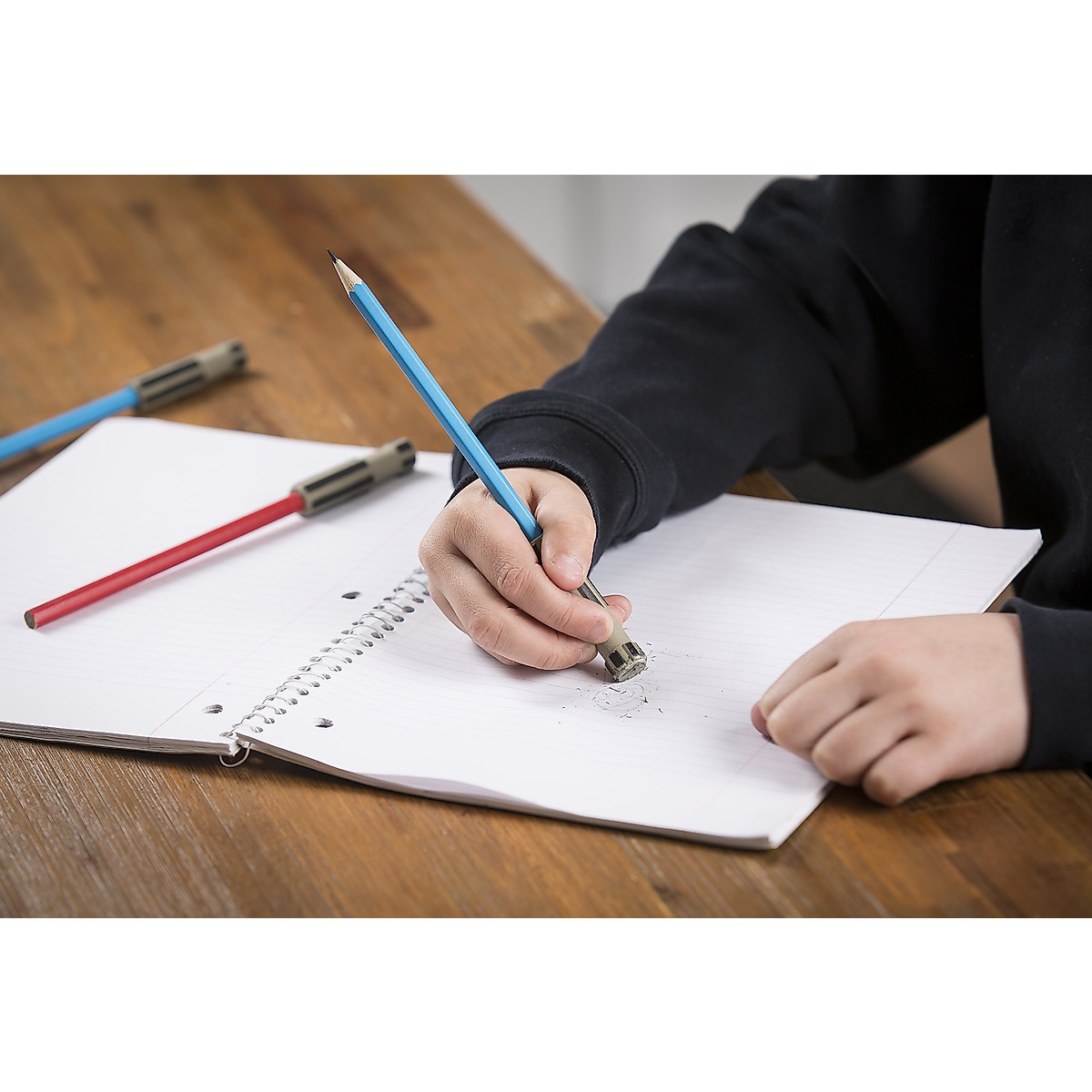 Light Saber Pencils Party Favors, Set for Kids 24 pack of Red and Blue Pencils with 3D Top Gifts Supplies for Star Wars Fan Boys Girls Teen Tween Adult - birthday party favors star wars Pencils