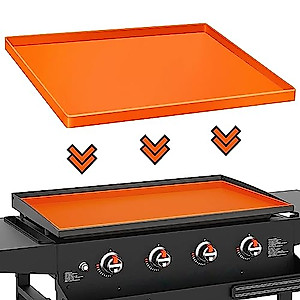 Wohbay Griddle Mat for Blackstone, 36" Food-Grade Silicone Cover Mat for Griddle Surface, Griddle Accessories, Griddle Outdoor Protector - Orange