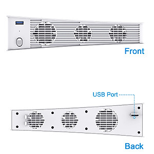 FYOUNG Slim Cooling Fan for Sony Playstation 5 Digital Edition & Ultra HD Console, Cooling System for PS5 with 3 Cooling Fans and USB Port (White)
