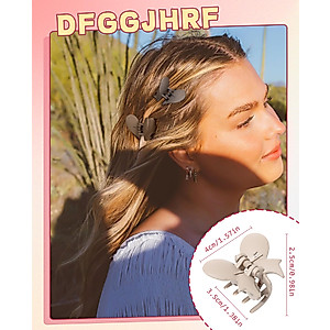 Hair Styling Accessories - 12PCS Small Jaw Clamps for Thin Hair, Classic Matte Flower Clamps for Women and Girls