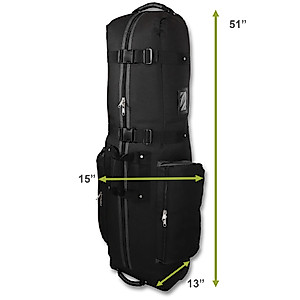 CaddyDaddy Golf CDYCON2GP Constrictor Grey with North Pole Golf Bag Travel Cover, Black/Grey