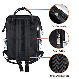 Childish Cute Dragons Diaper Bag Backpack Waterproof Backpack Baby Nappy Changing Bag for Travel Large Capacity Durable and Stylish for Woman