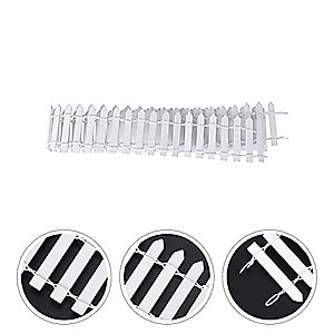 White Picket Fence Christmas Tree Fence Christmas Decorations Birthday Gift Kids Dollhouse Panel Fence Miniature Fence for Crafts Glass Panel Small Wooden Baby Ornaments