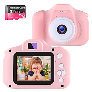 NINE CUBE Kids Camera, Christmas Birthday Gifts for Boys Age 3-8, HD Toy Digital Camera for Kids, Mini Toddler Camera for Girls 3 4 5 Year Old, Children's Toys Camera with 32GB SD Card