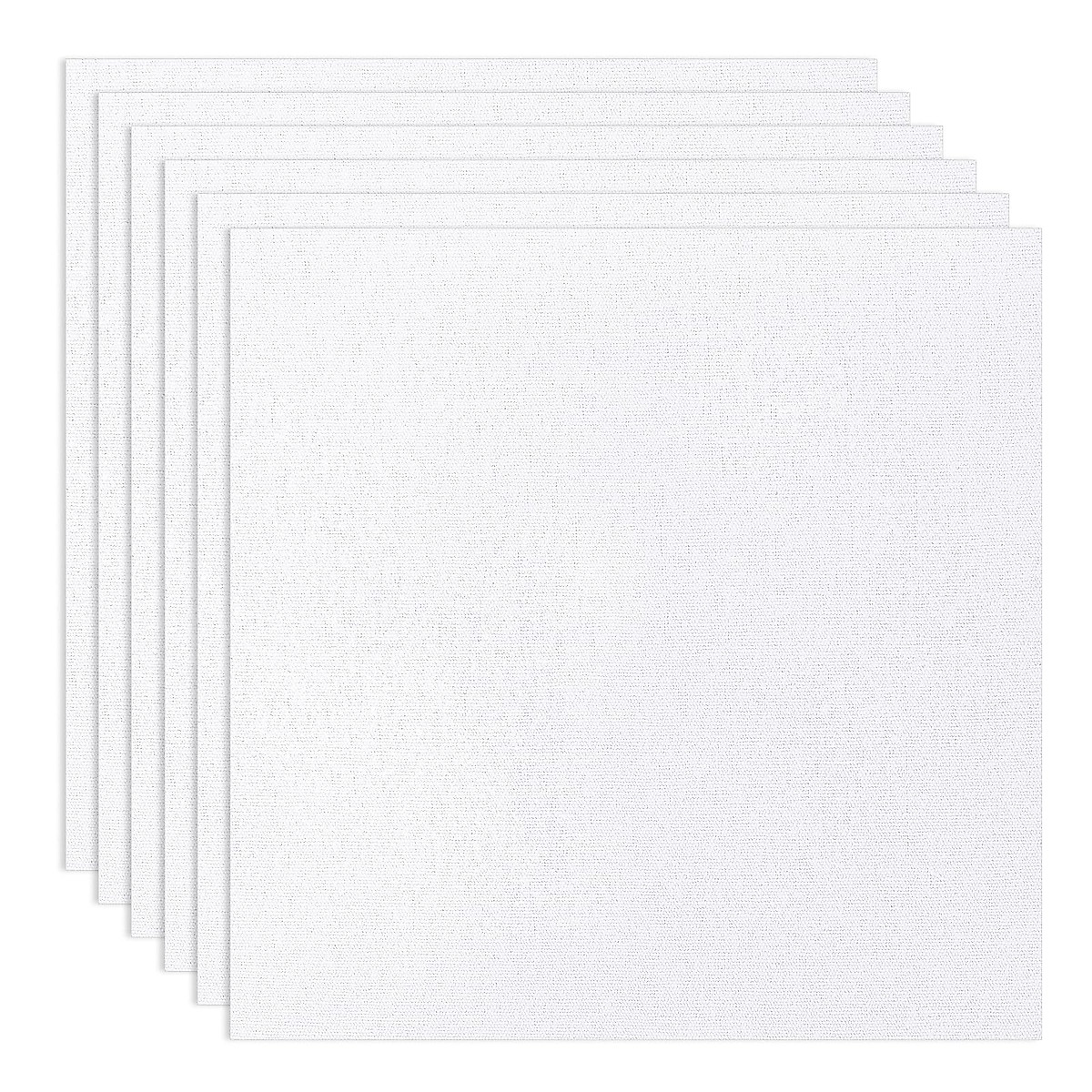 6 Pieces Embroidery Fabric Squares White Embroidery Cloth Fabric Cotton, 11.8 Inch Embroidery Canvas Cross Stitch Fabric Cotton for Handmade Needlework DIY Clothing Crafts Flower Pot Decoration