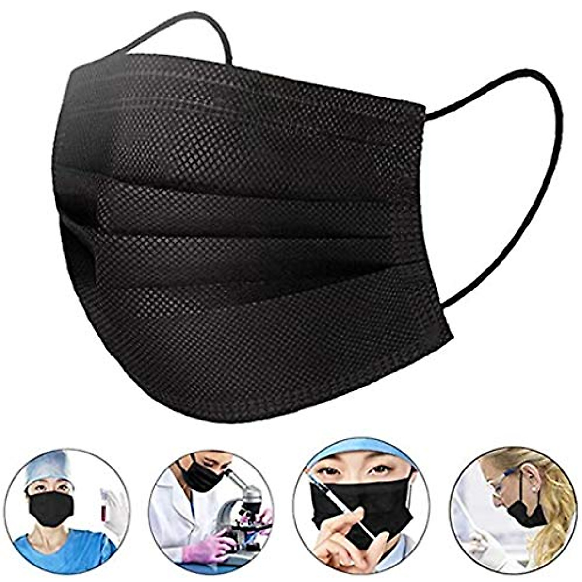 SANGQU Individual Package 50PCS, Easy to Carry and Store, Disposable Product Important for Your Health (Black)