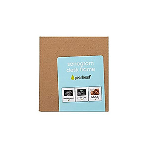 Pearhead Triple Sonogram Keepsake Photo Frame, Gender Neutral Ultrasound Keepsake, Ideal Pregnancy Gift For First Time Moms, Baby Shower and Nursery Decor, 3.5”x2.5” Photo Insert, White