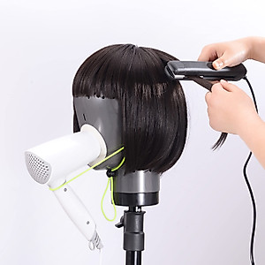 HOMEGOAL Hair Dryer Fresh Wig Head Dryer Wig Stand Wig Holder Mannequin Head, Drying Wig From Inside to Outside, Quickly, Easily, For Lace Wig Scalp Cap Net (Dark Grey)